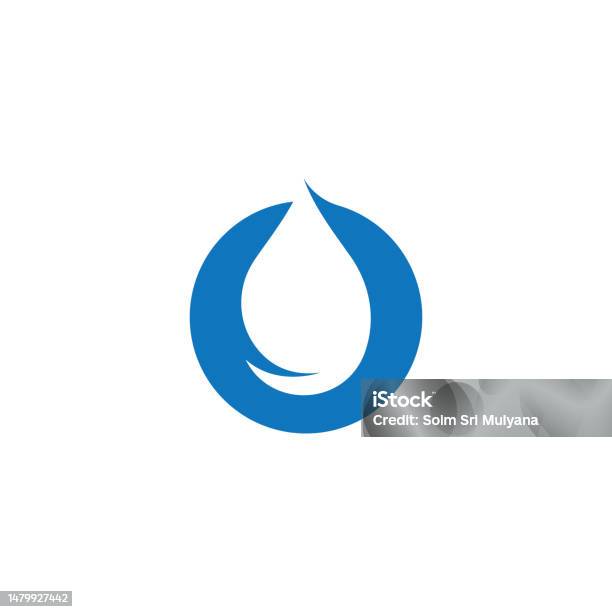 Logo Tetesan Air Logo Dengan Templat Ilustrasi Vektor Gaya Konsep Pada