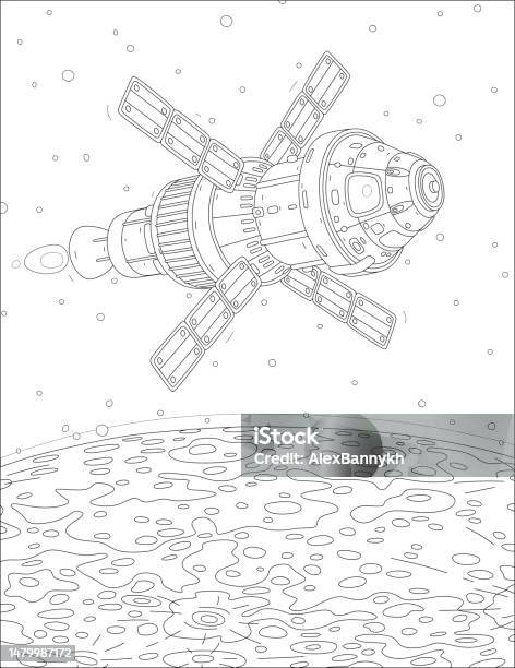 Spacecraft In Orbit Around Moon Stock Illustration - Download Image Now ... Spacecraft In Orbit Around Moon Stock Illustration - Download Image Now ...