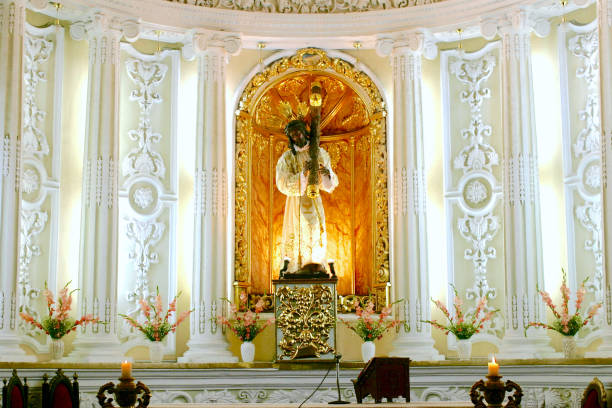 Free picture: Interior of Catholic church in Peru with a statues on ...