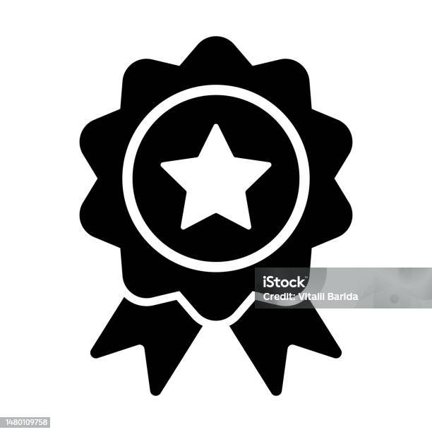 Icône De Récompense Médaille Dinsigne Avec Symbole Détoile Vecteurs