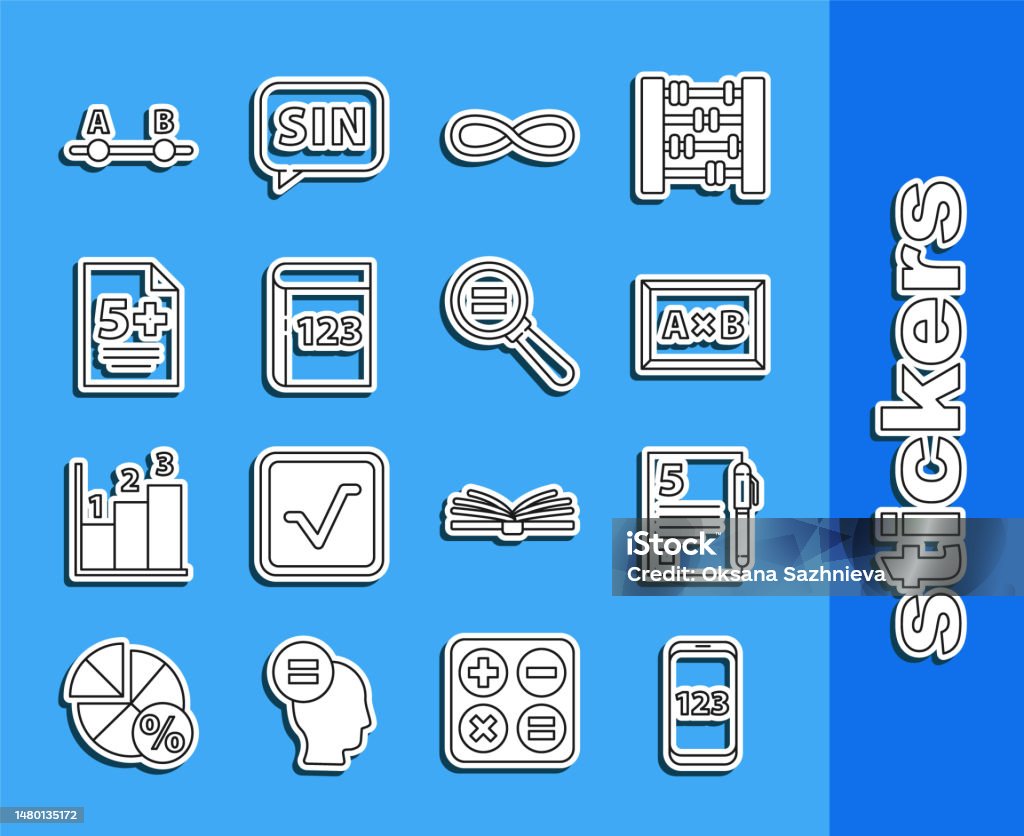 Set Line Book With Word Mathematics Open Book Calculation Function