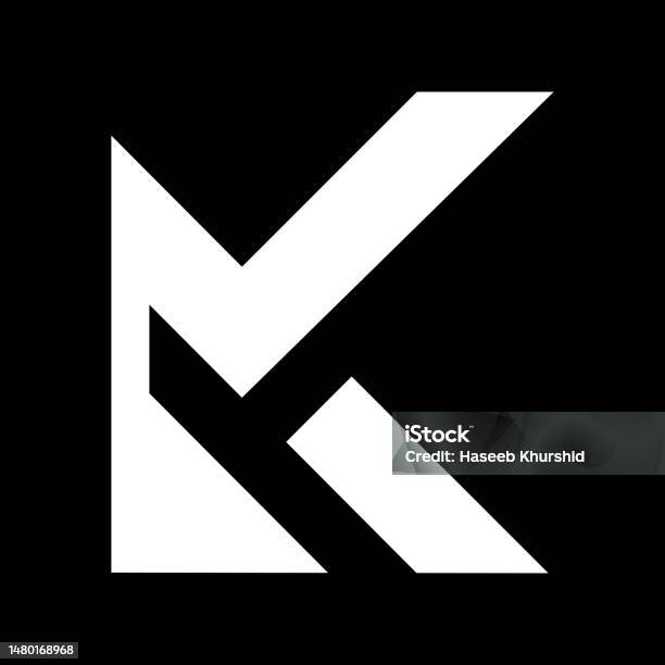 Logo Mk Minimal Icône Dune Lettre Km Sur Fond De Luxe Idée De Logo