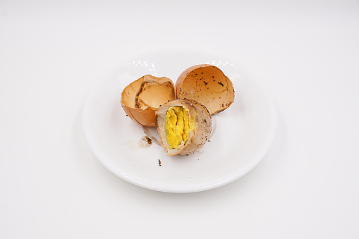 Telur Teh Cina Di Mana Telur Direbus Dalam Teh Foto Stok Unduh Gambar