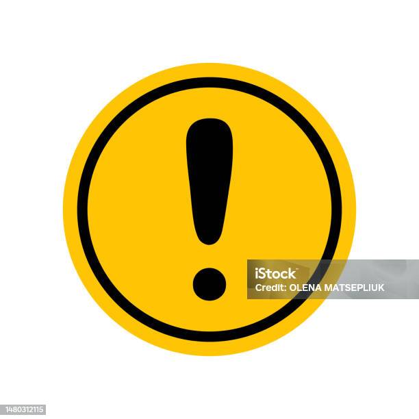 Signe De Mise En Garde Générique Icône De Danger Noire Sur Symbole Rond