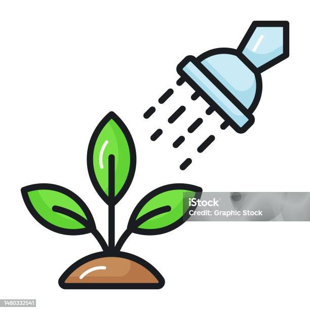 Plantes Darrosage Vectorielles Design Dans Un Style Tendance Icône