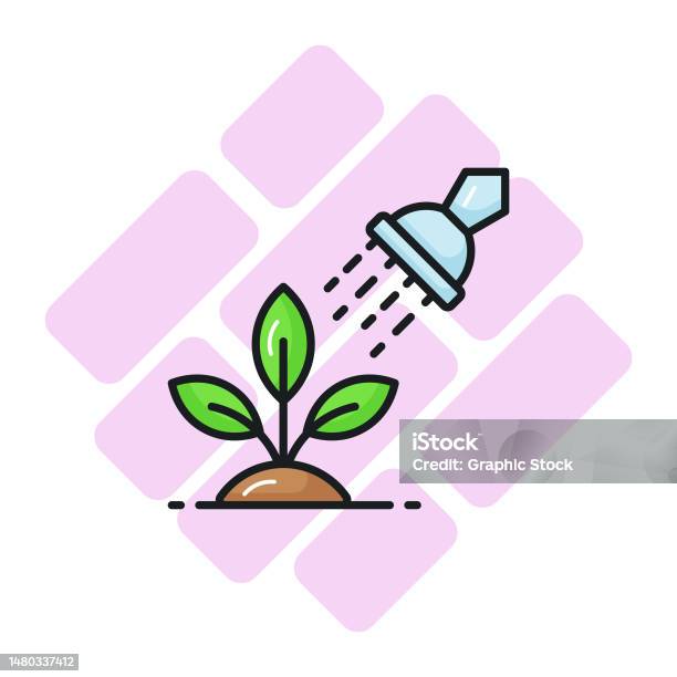 Plantes Darrosage Vectorielles Design Dans Un Style Tendance Icône