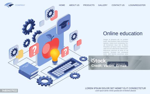 Pendidikan Online Pembelajaran Jarak Jauh Pengajaran Konsep Vektor