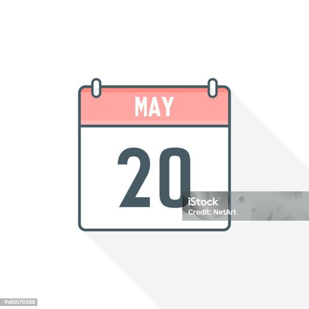 20th May Calendar Icon May 20 Calendar Date Month Icon Vector ... 20th May Calendar Icon May 20 Calendar Date Month Icon Vector ...