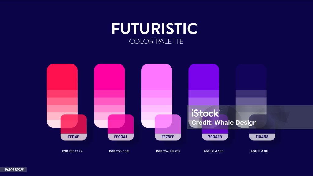 Palet Warna Dalam Koleksi Tema Warna Futuristik Inspirasi Warna Atau