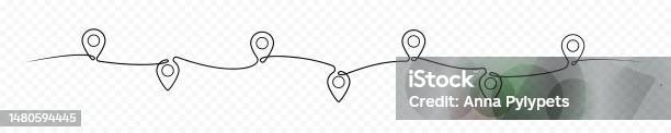 Pointeur Demplacement Continu Dun Style De Dessin Au Trait Illustration