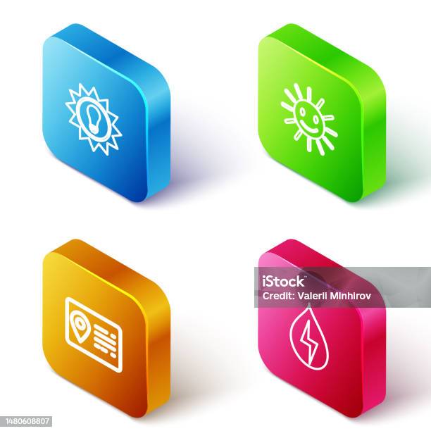 Atur Garis Isometrik Panel Energi Surya Matahari Lucu Dengan Senyum ... Atur Garis Isometrik Panel Energi Surya Matahari Lucu Dengan Senyum ...