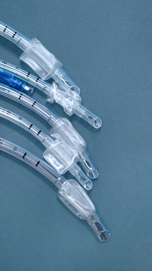Tabung Endotrakeal Untuk Intubasi Trakea Dengan Diameter Berbeda Foto Stok Unduh Gambar