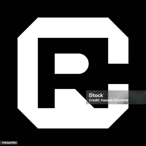 Logo Cr Minimal Icône Dune Lettre Rc Sur Fond De Luxe Idée De Logo