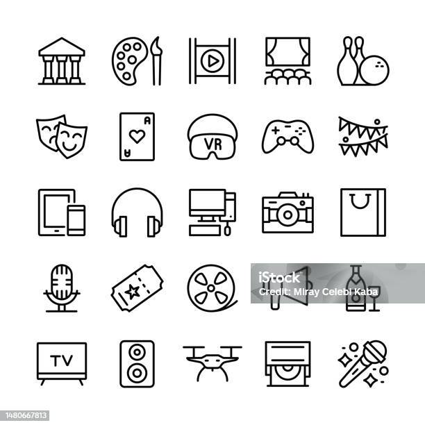 Vector Illustration Graphic Of Entertainment Editable Stroke Size