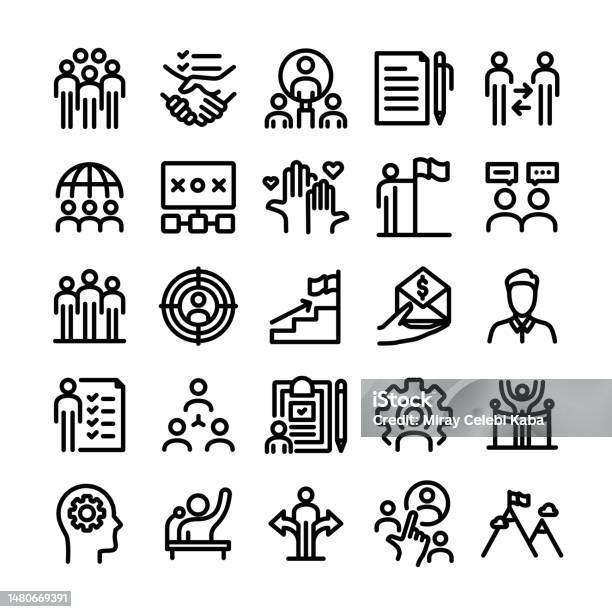 Vector Illustration Graphic Of Human Resources Editable Stroke Size