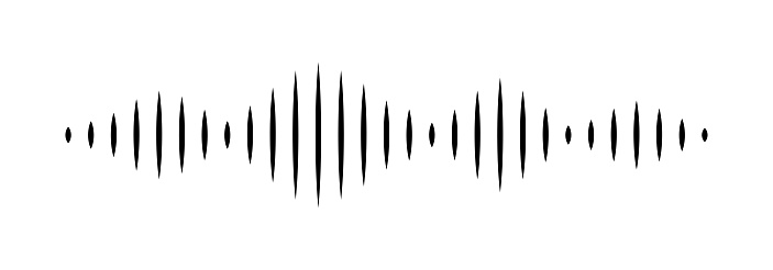 Égaliseur Dondes Sonores Noir Isolé Sur Fond Blanc Illustration