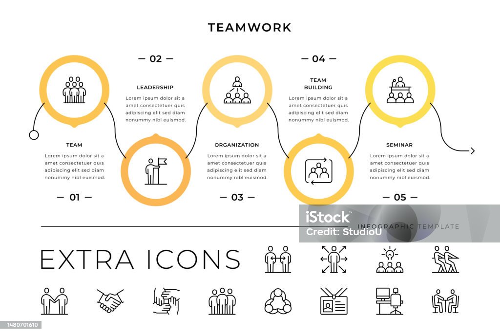 Teamworkliniensymbole Und Infografikvorlage Stock Vektor Art und mehr ... Teamworkliniensymbole Und Infografikvorlage Stock Vektor Art und mehr ...