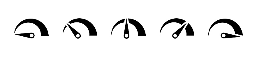 Indicateur De Mesure Icônes De Niveau De Jauge Les Compteurs De Vitesse