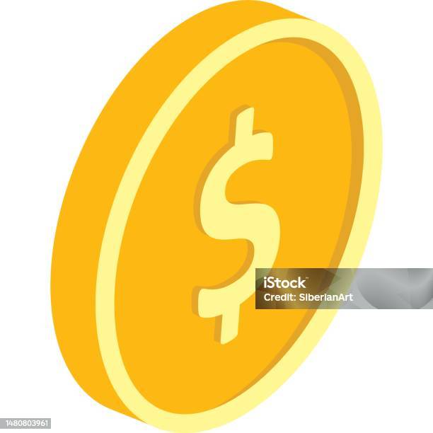 Koin Dolar Vektor Koin Ikon Uang Tunai Ilustrasi Stok Unduh Gambar