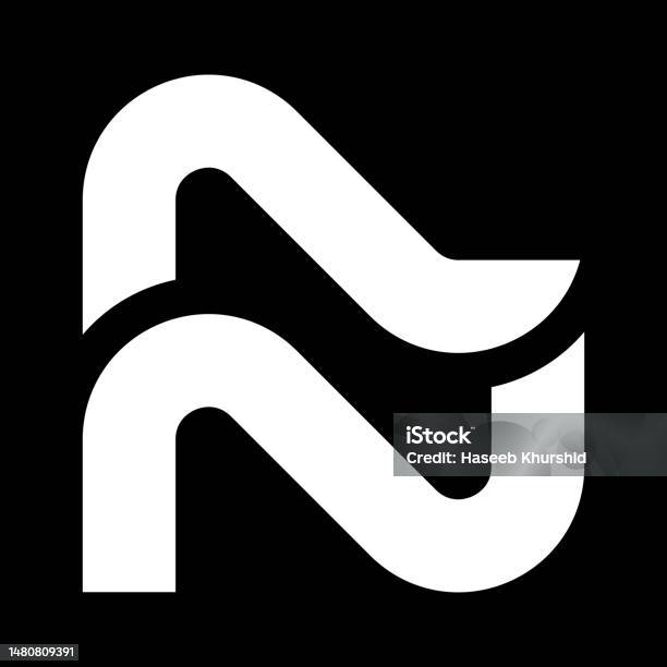 Logo Fn Minimal Icône Dune Lettre Nf Sur Fond De Luxe Idée De Logo