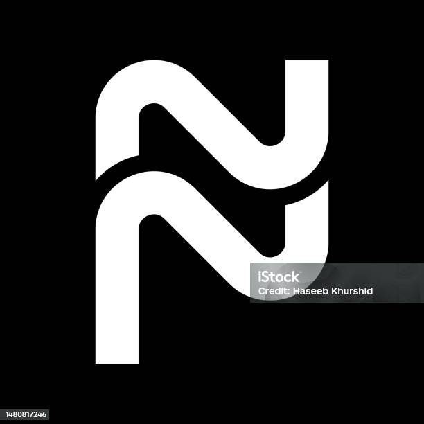 Logo Fn Minimal Icône Dune Lettre Nf Sur Fond De Luxe Idée De Logo