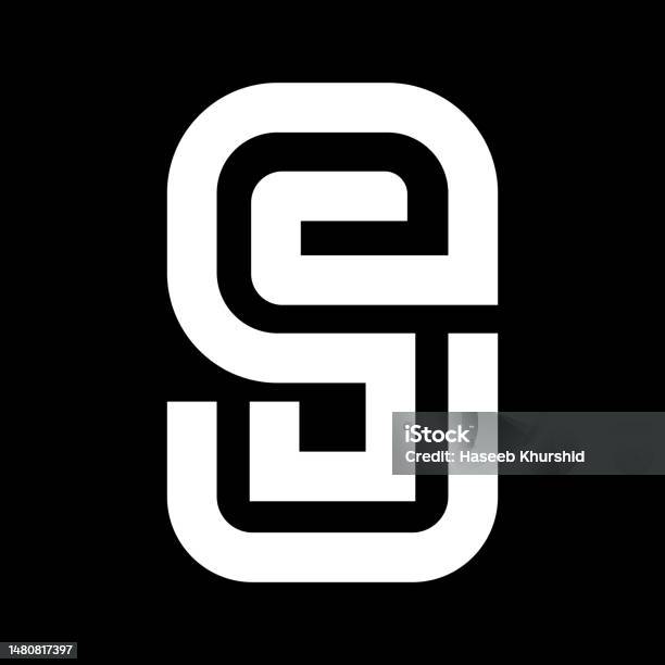 Logo Sj Minimal Icône Dune Lettre Js Sur Fond De Luxe Idée De Logo