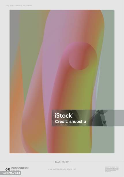 Colors Fluent Design Blend Gradient Poster Background Stock
