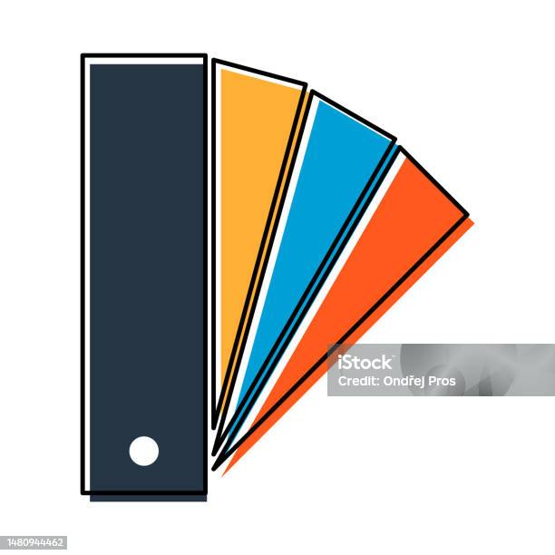 Icône De Couleur Pantone Symbole De Catalogue Graphique Coloré Modèle