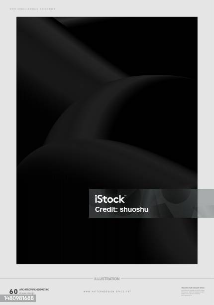 Abstract Black And White Liquid Blend Gradient Poster Design Background