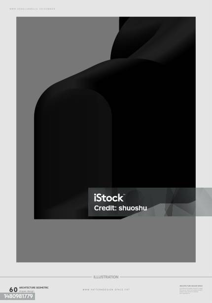 Abstract Black And White Liquid Blend Gradient Poster Design Background