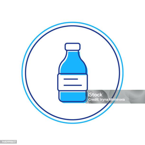 Contour Rempli Icône Bouteille Deau Isolée Sur Fond Blanc Enseigne De