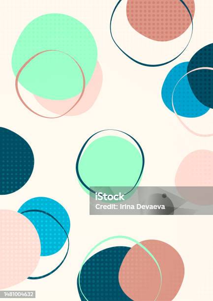 Template Desain Brosur Laporan Tahunan Berwarnawarni Dengan Lingkaran