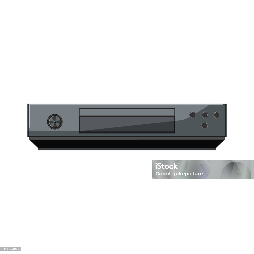Disk Blu Ray Player Cartoon Vector Illustration Stock Illustration