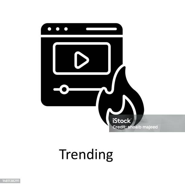 Icônes Solides Vectorielles Tendances Stock Simple Dillustration