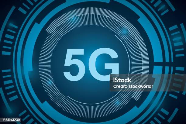 5g New Wireless Internet Wifi Connection Big Data Binary Code Flow Numbers Global Network High