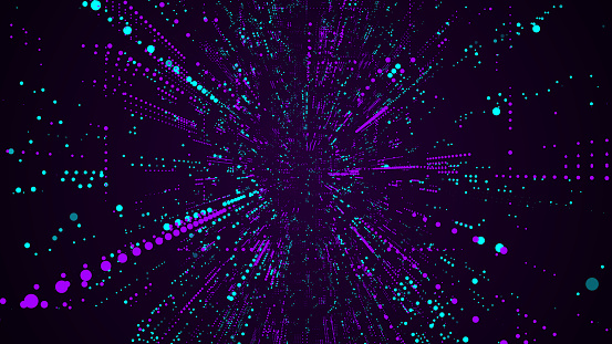Vector Abstract Scifi Tunnel Digital Database Cyberspace Decoding Algorithms Hacked Software In