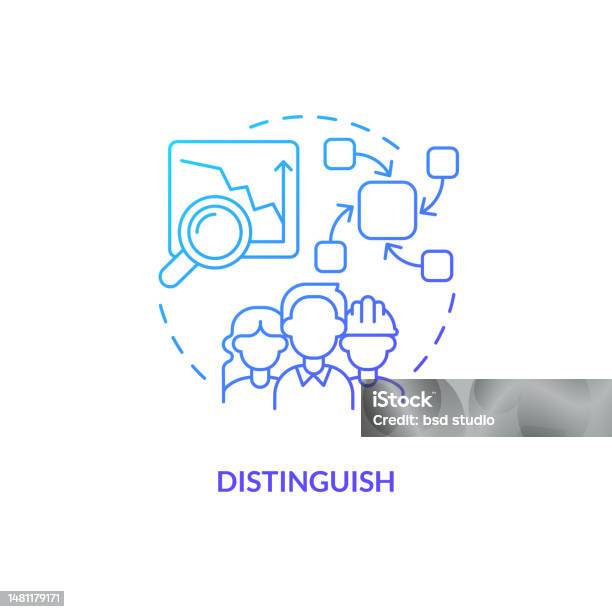 Distinguish Blue Gradient Concept Icon Stock Illustration - Download ... Distinguish Blue Gradient Concept Icon Stock Illustration - Download ...