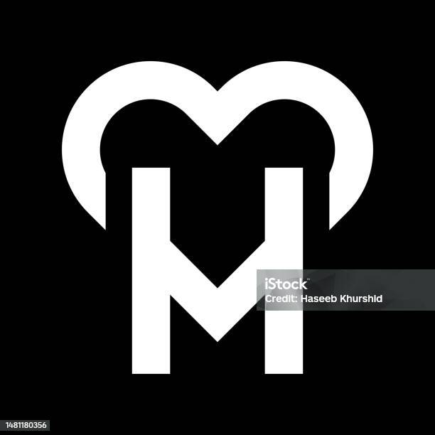 Logo Hm Minimal Icône Dune Lettre Hm Sur Fond De Luxe Idée De Logo