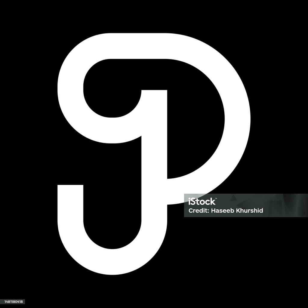 Logo Jp Minimal Icône Dune Lettre Pj Sur Fond De Luxe Idée De Logo