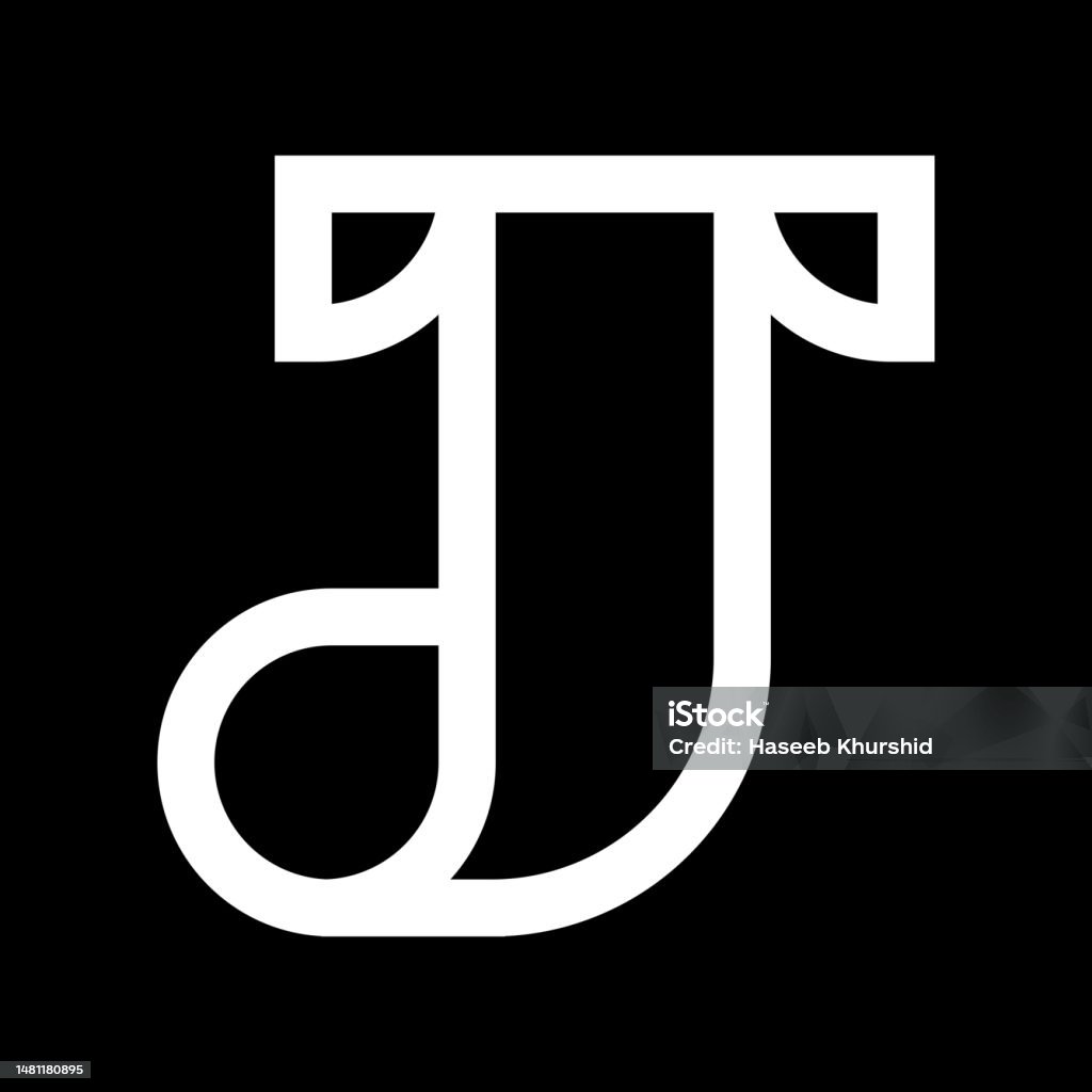 Logo Tj Minimal Icône Dune Lettre Jt Sur Fond De Luxe Idée De Logo