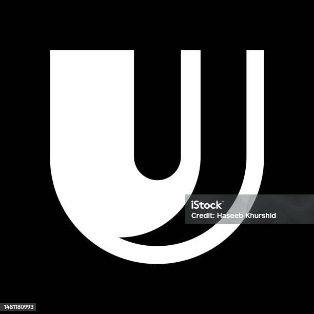Logo Uj Minimal Icône Dune Lettre Ju Sur Fond De Luxe Idée De Logo
