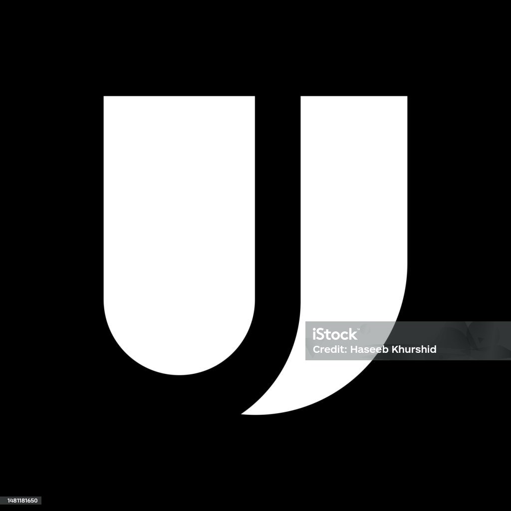 Logo Uj Minimal Icône Dune Lettre Ju Sur Fond De Luxe Idée De Logo