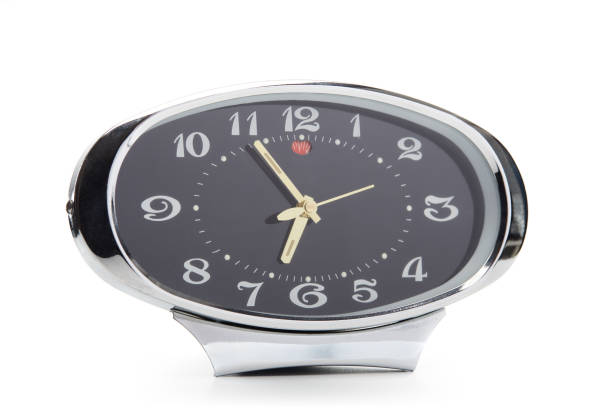 Free picture: Old-fashioned analog black clock with alarm wake-up bells ...