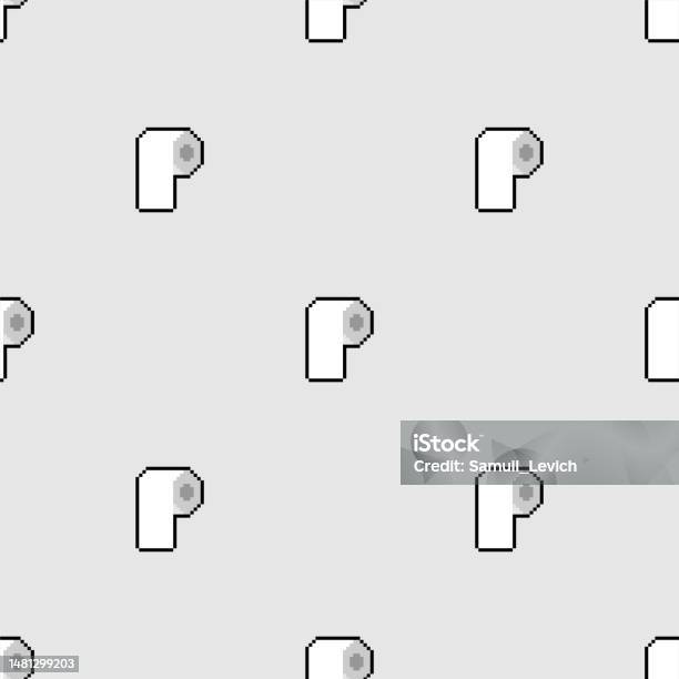 Toilet Paper Roll Pixel Art Pattern Seamless 8 Bit Toilet Paper ... Toilet Paper Roll Pixel Art Pattern Seamless 8 Bit Toilet Paper ...