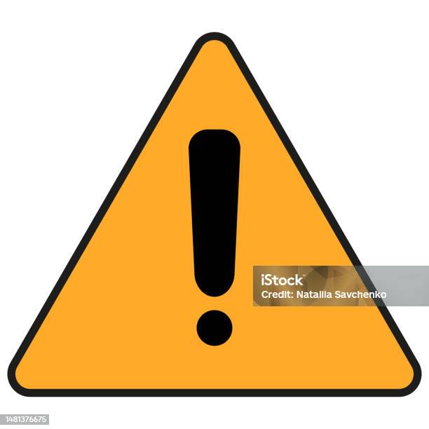 Signe Du Point Dexclamation En Triangle Avec Fond Jaune Icône
