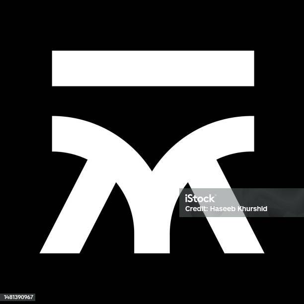 Logo Tm Minimal Icône Dune Lettre Mt Sur Fond De Luxe Idée De Logo