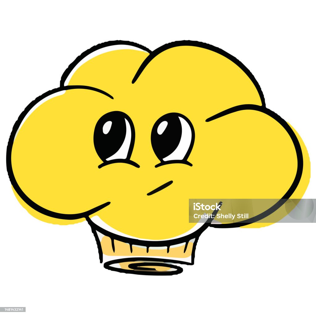 Ilustración De Personajes De Dibujos Animados De Cupcakes Lindos Y
