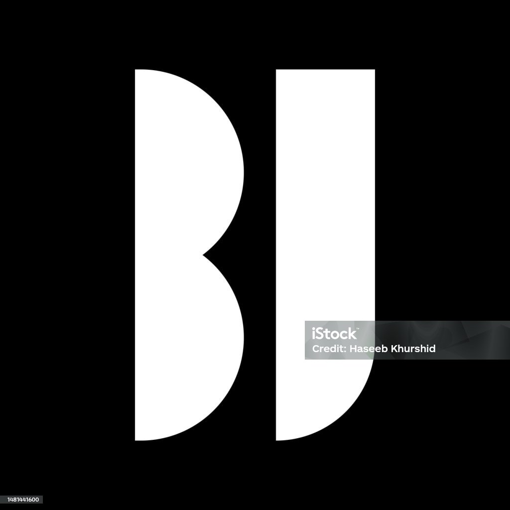 Logo Bj Minimal Icône Dune Lettre Bj Sur Fond De Luxe Idée De Logo