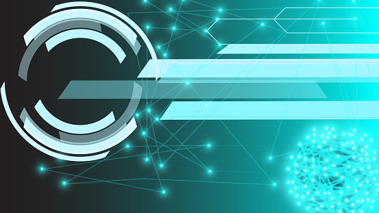 Digital Technology Background Communication Concept And Connected Line
