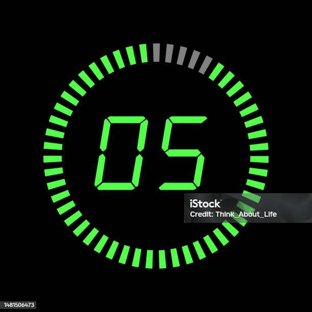 Digital Pi Diagram Countdown Timer With 05 Number Outline Style Design ... Digital Pi Diagram Countdown Timer With 05 Number Outline Style Design ...